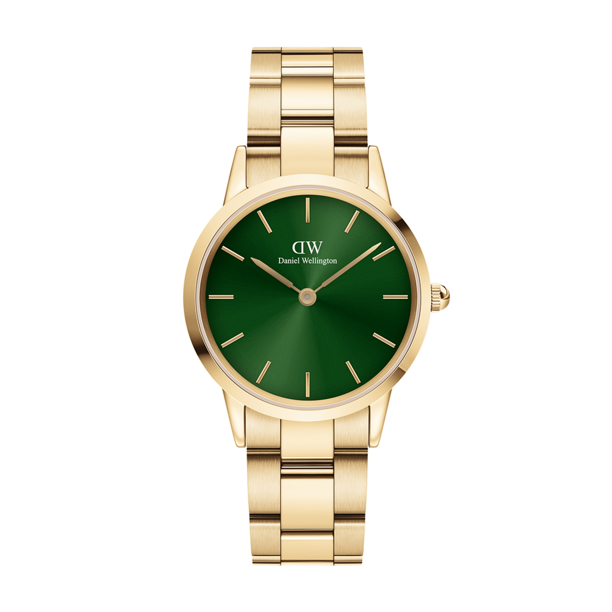 Iconic Link Emerald - Watch Gold with Green Dial | DW