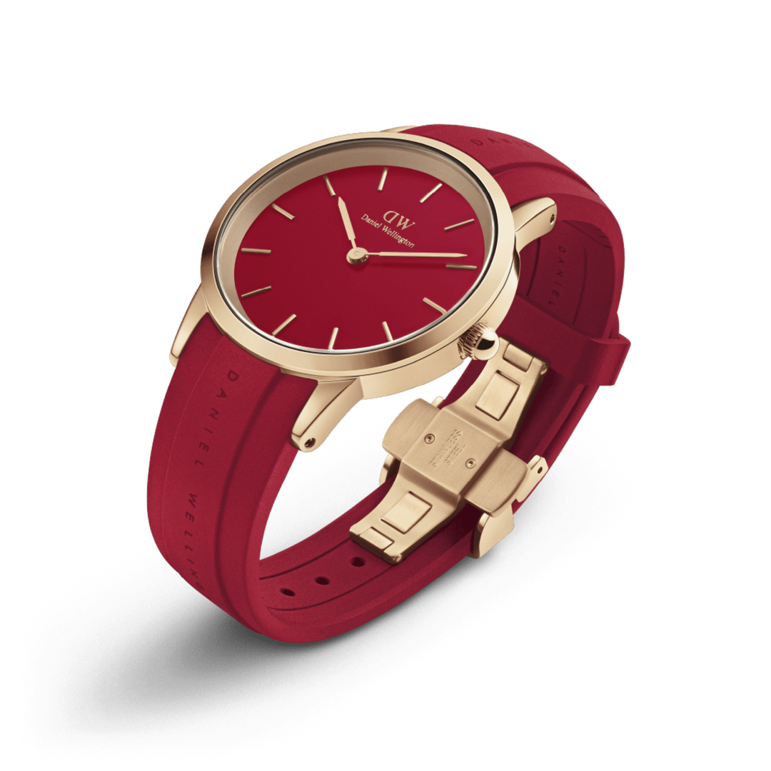 Iconic Motion Ruby - Red & rose gold watch for men | DW