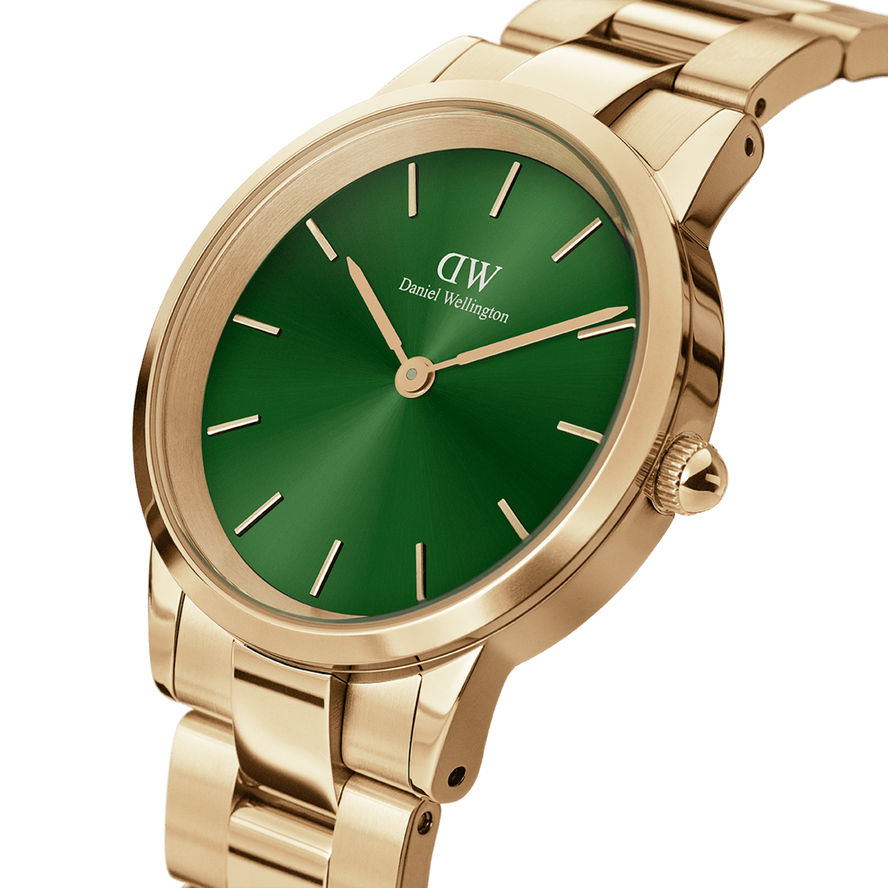 Iconic Link Emerald - Watch Gold with Green Dial | DW