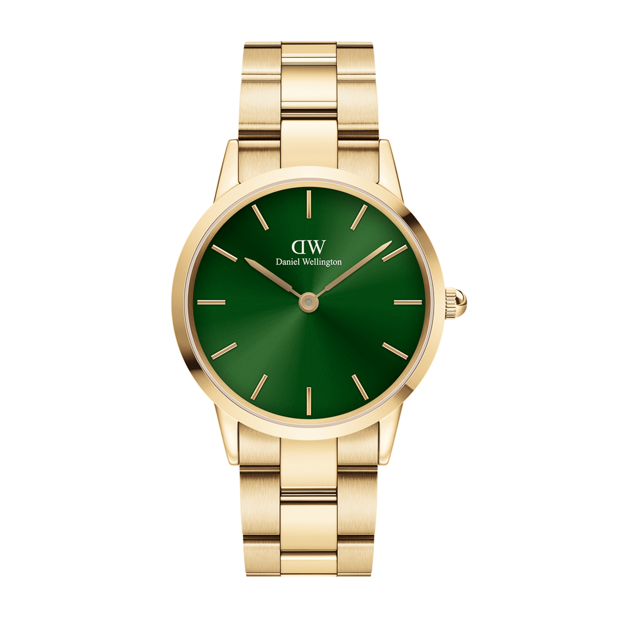 Iconic Link Emerald - Watch Gold with Green Dial | DW