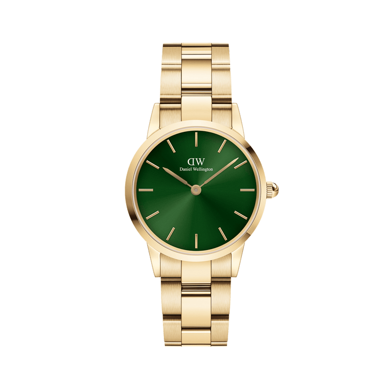 Iconic Link Emerald - Watch Gold with Green Dial | DW